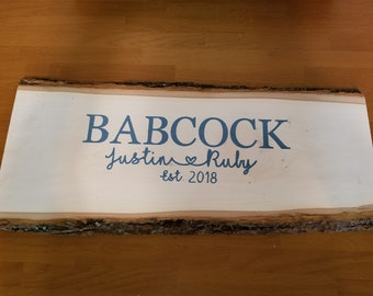 Live edge wood sign | Etsy