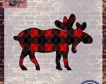 Plaid moose | Etsy