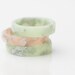 Pastel Resin Ring Lucite Green Stacking Ring Silver Flakes