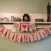 Be my valentine banner Valentine burlap banner
