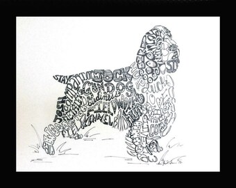 Word art calligram | Etsy