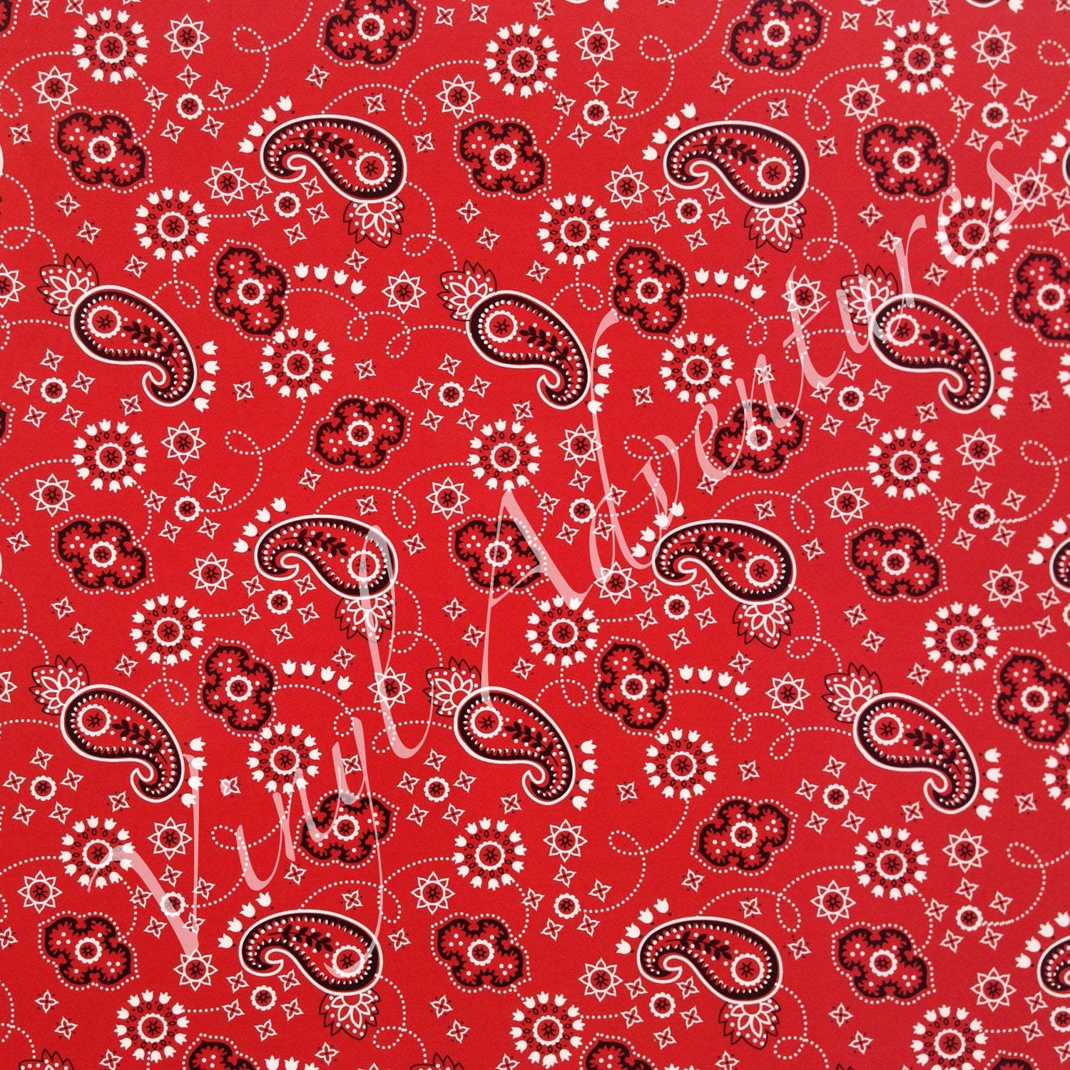 Bandana Heat Transfer Vinyl Red Pattern HTV Paisley