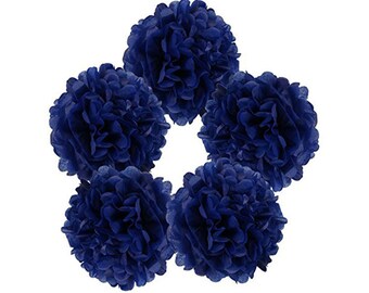 Pom poms blue | Etsy