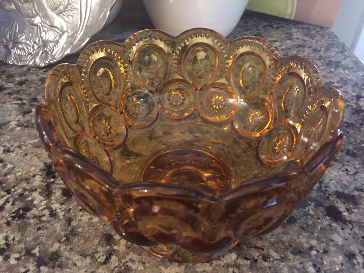 65 Amber Candy Dish