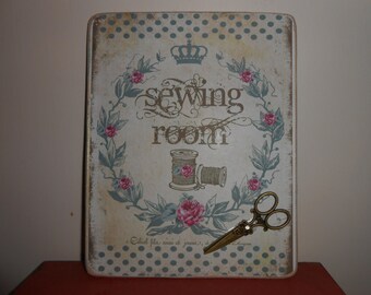Personalized Antique Machine Sewing Room Sign Antique
