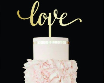 Love cake topper | Etsy