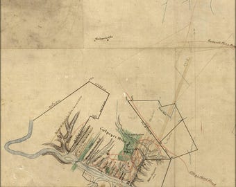 1875 Map of Rockingham County Virginia Harrisonburg Family