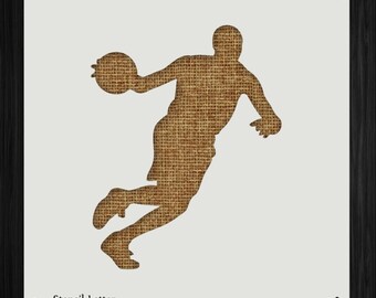Basketball stencil | Etsy
