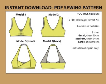 Bralette pattern | Etsy