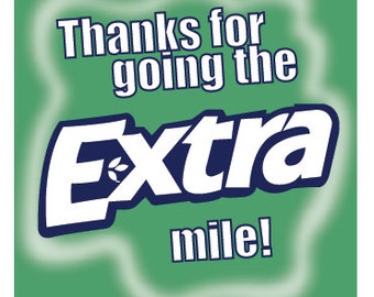 Extra gum thank you | Etsy