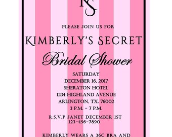 Victoria secret pink invitations | Etsy