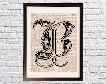 Old english letter b | Etsy