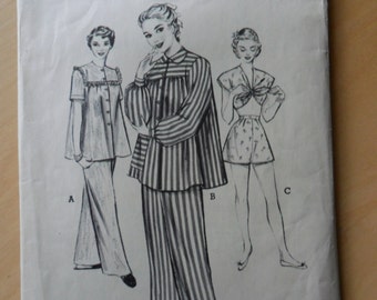 Plus Size or any size Vintage 1949 Pyjamas Pattern PDF