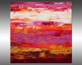 Erica Abstract Original Acrylic Canvas Painting Blue