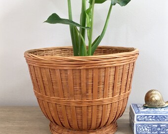Rattan planter | Etsy