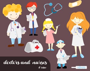 Nurse clip art | Etsy