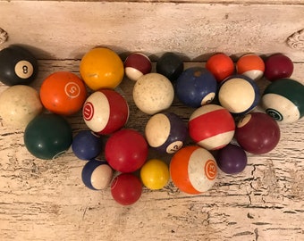 Vintage pool balls | Etsy