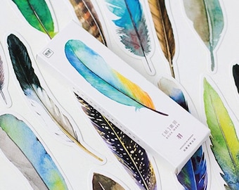 Feather bookmark | Etsy