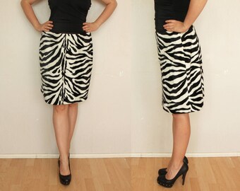 Zebra print skirt | Etsy