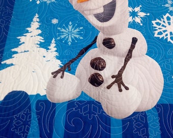 Frozen/Olaf Snowman Quilt Large Lap/Twin 64 x