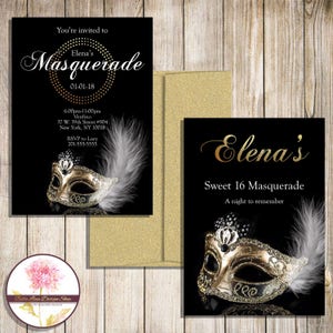 Masquerade invites | Etsy
