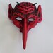 Long nose devil mask demon mask red devil paper mache