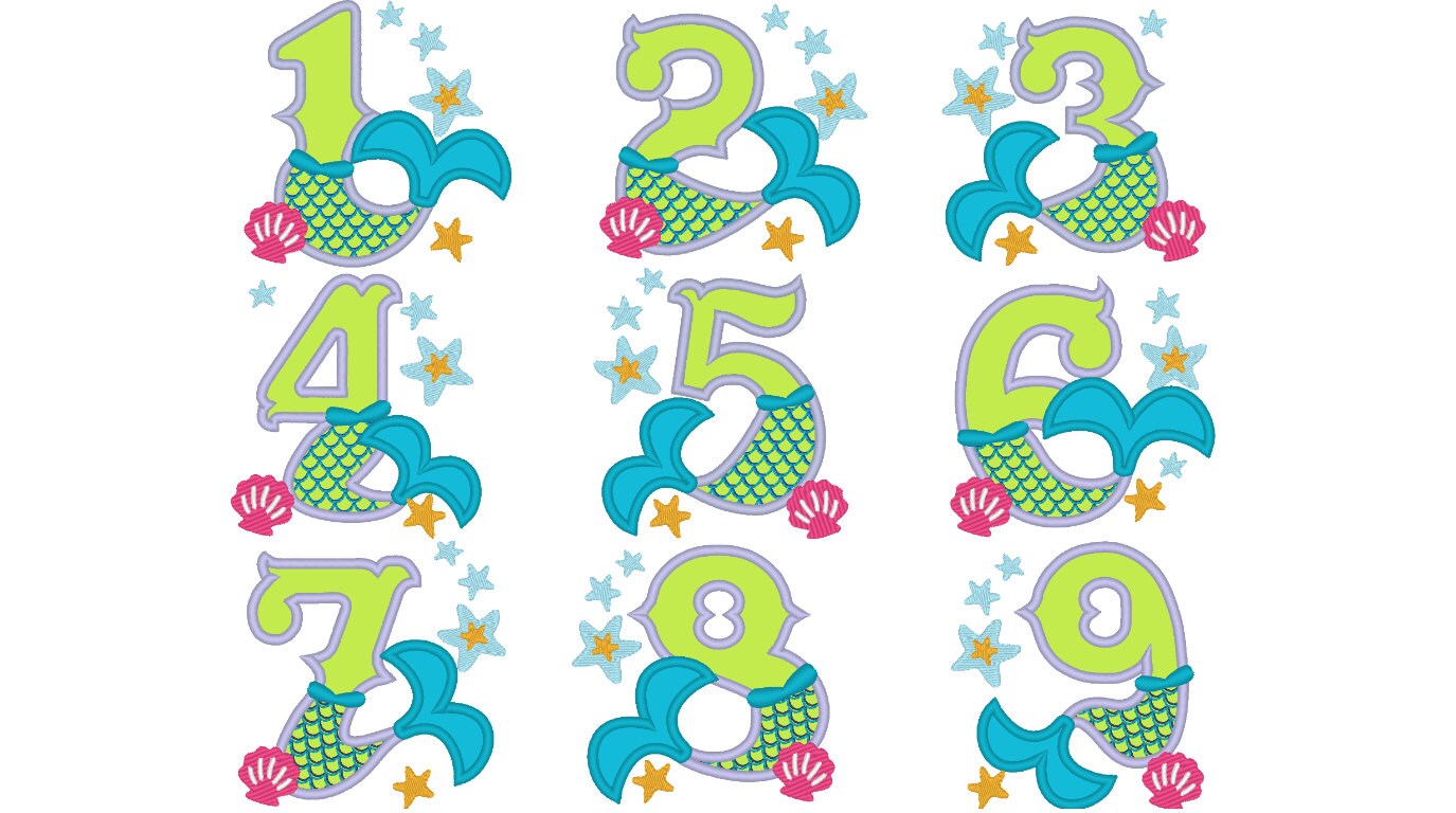 Mermaid Tail Birthday number Mermaid numbers birthday outfit
