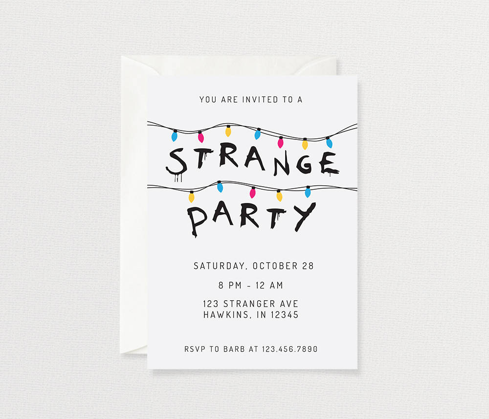 Stranger Things Party Invitation Customized Printable