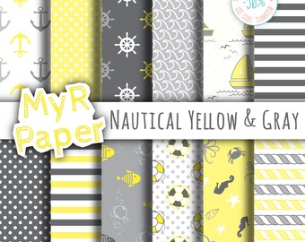 Yellow digital paper Yellow digital paper pack for
