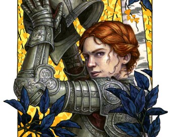 Freydís Eiríksdóttir Fierce Viking Woman Illustration 8x10