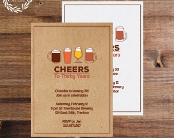Beer invitation | Etsy