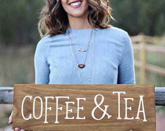 Coffee and tea sign | Etsy