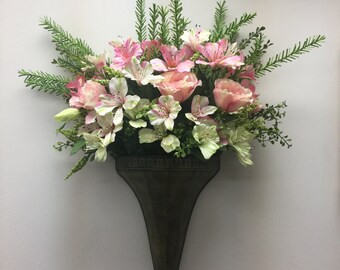 Floral wall sconce | Etsy