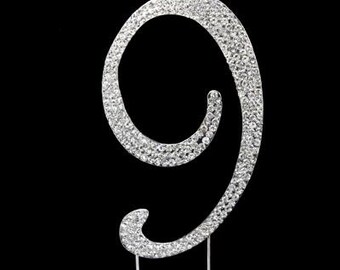 Number 25 Rhinestone Cake Topper