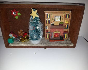 Christmas shadow box | Etsy