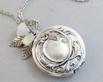 Moonstone locket | Etsy