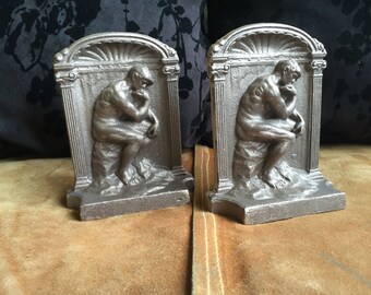 The thinker bookends | Etsy