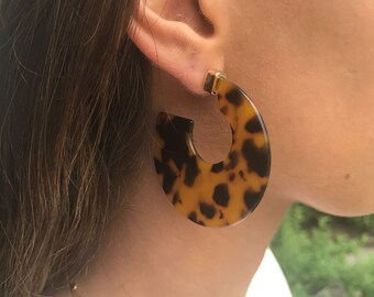 Tortoise earrings | Etsy