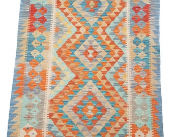 Turquoise orange rug | Etsy