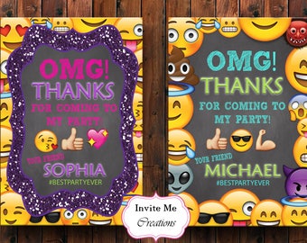 Emoji Thank You Cards Instant Download Kids Fill-In Thank