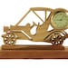 Golf Cart Mini Desk Clock Handmade From Cherry Wood With