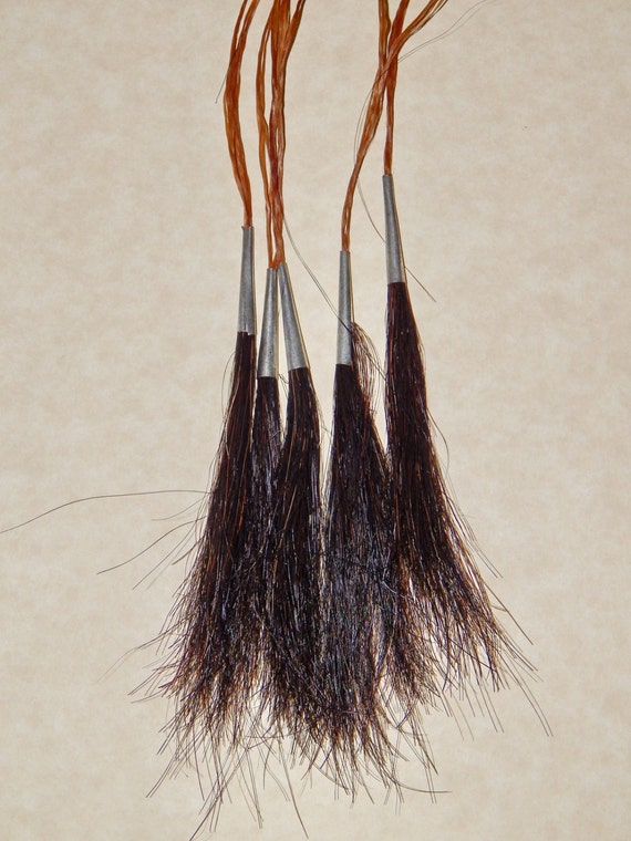 Genuine Horsehair Scalp Locks With Tin Cones