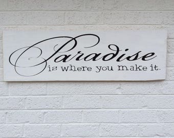 Paradise sign | Etsy