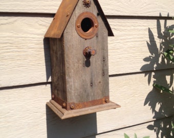 Metal roof birdhouse | Etsy