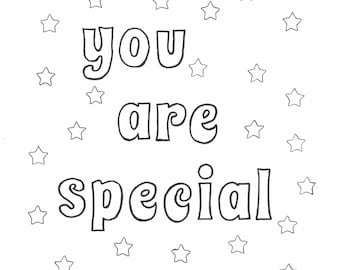 You are loved coloring page