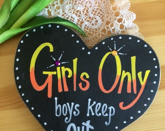 Girls only sign | Etsy