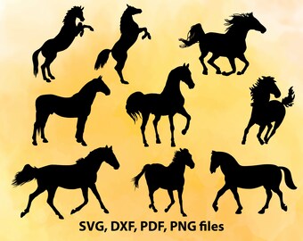 Cheval SVG et DXF fichier pour découpe laser vinyle cnc et