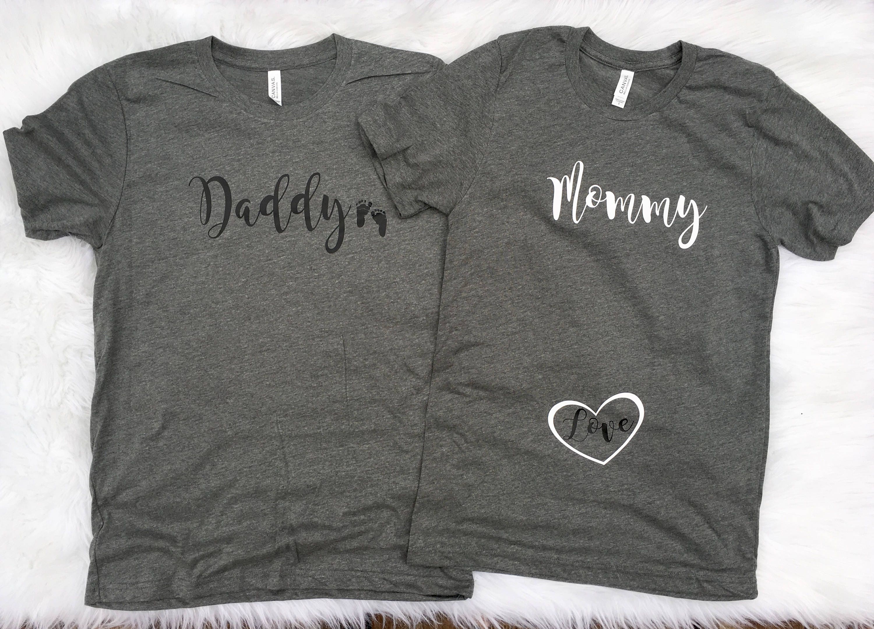 Pregnancy Reveal Mommy Shirt Couples Shirt Daddy Shirt Mom