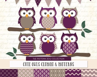 Blue Owls Clipart with Baby Wording. Cute Baby owls new baby