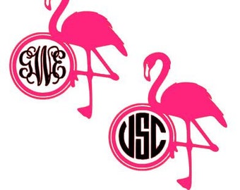 Flamingo monogram | Etsy